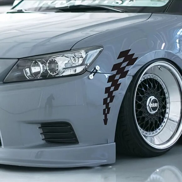 Other | 908 2pcs Plaid Pattern Vinyl Car Decals With Front Placement ...